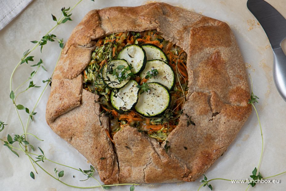 Wholegrain Rustic summer vegetable galette | Lunchbox